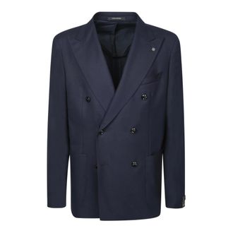 Tagliatore Homme, Vestes, Bleu, Taille: L Blazer crois&eacute; &agrave; deux boutons