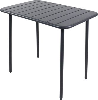 VCM Gartentisch | Ma&szlig;e ca. H. 72 x B. 80 x T. 55 cm | Gartentisch mit Stahlplatte | Gartenm&ouml;bel - Sumila 80x55 Schwarz