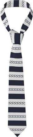 Generic Cravate Pour Homme Bandes Et Cordages Nautiques De La Marine Tendance Cravates Fine Cravate DAffaires Pour &Eacute;v&eacute;nements Accessoires Mariage