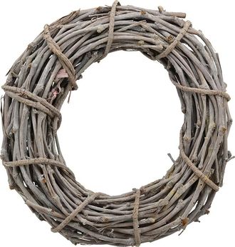 Matches 21 matches21 Deko Kranz Türkranz Tischkranz aus Rattan grau gewickelt Holz Naturmaterial 1 STK - Ø 35x9 cm