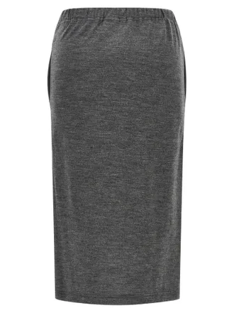 Junya Watanabe M&eacute;lange Wool Skirt - Gray