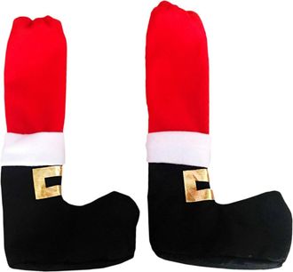 Valiclud 2 St&uuml;ck Weihnachts Tischbeinsocken aus Stoff Waschbare M&ouml;bel Beinkappen f&uuml;r Esszimmerst&uuml;hle Dekorative Stuhlbein&uuml;berz&uuml;ge mit Weihnachtsmann Motiv