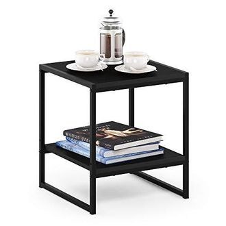 Furinno Camnus Table de Bout &agrave; 2 Niveaux Modern Living, Americano, Ch&ecirc;ne, One Size