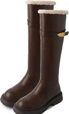 Generic Bottes au-Dessus du Genou à Talons Bas en Une étape, Bottes ...