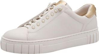 Marco Tozzi Marco Tozzi Damen Sneaker flach mit Wechselfu&szlig;bett Freizeit, Beige (Cream Comb), 38 EU