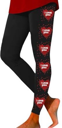 Generic Leggings de yoga imprim&eacute;s d&eacute;contract&eacute;s pour la Saint-Valentin 2026, beige, XXL