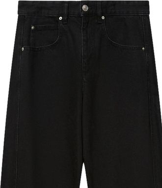 Isabel Marant Carrot Fit Cotton Trousers - Black