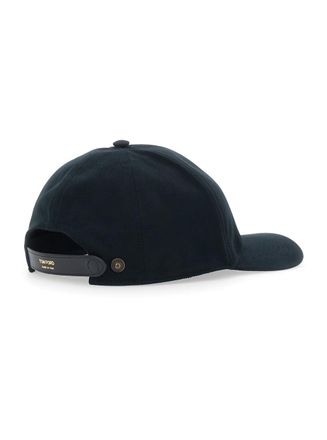 Tom Ford Mens Baseball Cap Cotton Black Hat