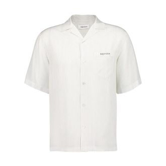 Alexander McQueen Gestreiftes Hawaiihemd - - Shirts - Herren - Wei&szlig; - M