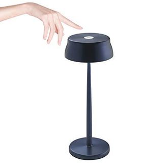 Zafferano Sister Light Lampe, Wiederaufladbare und Kabellose Tischlampe mit Touch Control, Geeignet für den Innen- und Außenbereich, Dimmer, 2700-4000 K, Höhe 3