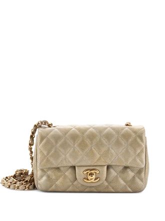 Chanel Classic Single Flap Bag Quilted Caviar Mini crossbody bag - Or