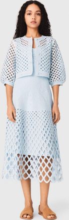 Maje H&auml;kelcardigan Mit Strass - Blau - Maje