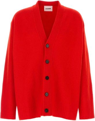 Jil Sander Homme, Pulls, Rouge, Taille: XL Cardigan