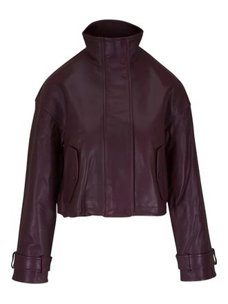 Veronica Beard button leather jacket - Violett