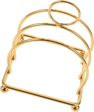 Valiclud Edelstahl Toastbrothalter Multifunktional Brotständer für Frühstück und Partys Platzsparender Küchenorganizer mit Stabilem Rahmen Eleganter Goldfarben