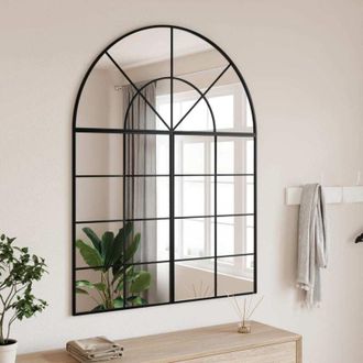 vidaXL vidaXL Wandspiegel Schwarz 100x130 cm Gew&ouml;lbt Eisen