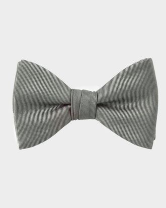 HUGO BOSS Fliege aus einem Seiden-Mix mit feinem Streifen in