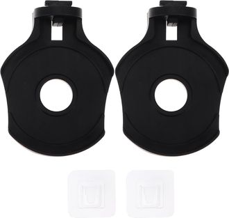 DOITOOL 2 S&auml;tze Wandhalterung f&uuml;r Seifenspender Schwarz aus Hochwertigem Abs Platzsparend Selbstklebend Einfach zu Montieren Geeignet f&uuml;r Glatte Fl&auml;chen Wie F