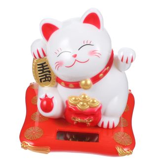 Holibanna Chinesische Geldkatze Mit Winkendem Arm Gl&uuml;ckskatze Statue Ornament Katzenfigur Dekoration F&uuml;r Schreibtisch Auto Oder Zuhause