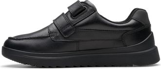 Clarks Jungen Keelan Flare K Oxford-Schuh, Schwarzes Leder, 33.5 EU