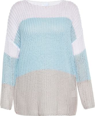 Usha Zur Seite fahren Damen Weiss hellblau grau