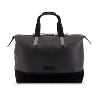 Tom Ford Homme, Sacs, Noir, Taille: ONE Size Valises Noires avec Fermeture Éclair