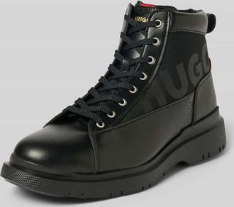 HUGO BOSS Boots aus Kalbnappa mit Profilsohle