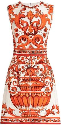 Dolce & Gabbana Knielanges Kleid - Wei&szlig;
