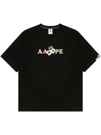 Aape By A Bathing Ape t-shirt à cerises imprimées - Noir
