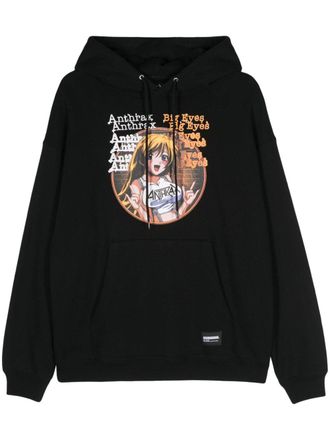 Neighborhood x Anthrax Hoodie mit Logo-Print - Schwarz