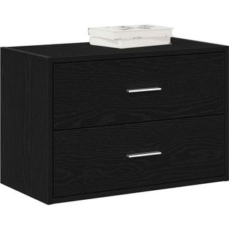 vidaXL vidaXL Schrank mit 2 Schubladen Schwarz Eichen-Optik 60x31x40 cm