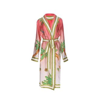 Casablanca Seiden Morgenmantel mit Print und langen &Auml;rmeln - - Nightwear & Lounge - Damen - Mehrfarbig - 2XS