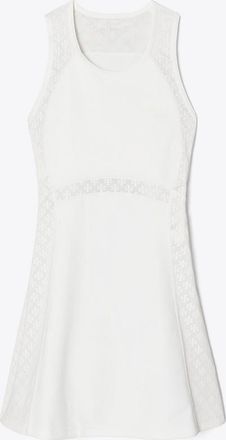Tory Burch Damen Tankkleid aus Mesh mit T-Monogramm