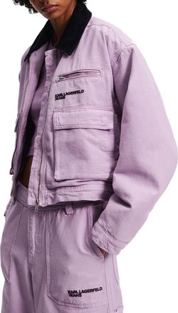 Karl Lagerfeld Karl Lagerfeld Jeans, Damen, WorkwearJacke, Relaxed Fit, Lila, S