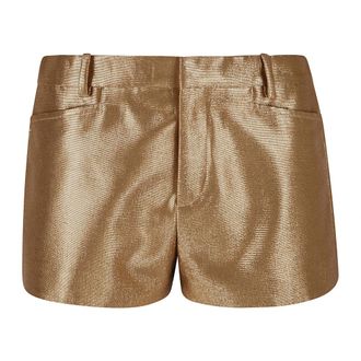 Tom Ford Compact Lurex Wool Shorts - - Shorts - Damen - Gelb - S