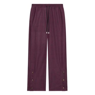 GCDS Triacetate Pinstripe Trackpants - - Trousers - Herren - Rot - XL