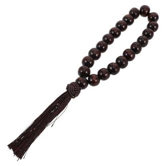 Milisten Abaodam Bracelet de Perles Bouddhistes en Bois Naturel, Grandes Perles Noires, Accessoire Int&eacute;rieur Voiture, D&eacute;coration Levier de Vitesse, Symbole de 