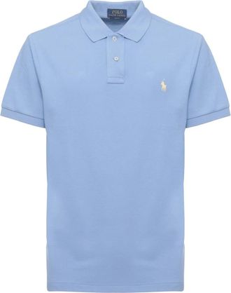 Ralph Lauren Homme, Tops, Bleu, Taille: M Polo Slim Fit en maille