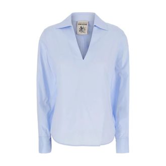 Semicouture V-Ausschnitt Shirt - - Blouses & Shirts - Damen - Blau - M