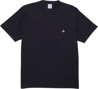 Brooks Brothers Logo Baumwoll-T-Shirt - - Tops - Herren - Blau - M