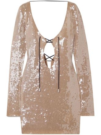 16Arlington Kleid mit Pailletten - Nude
