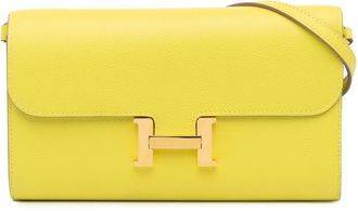 Herm&egrave;s Hobo Bags - Evercolor Constance Wallet To Go - Gr. unisize - in Gelb - f&uuml;r Damen