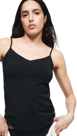 Marks and Spencer Lot de 3 Maillots de Corps en Coton &agrave; Bretelles Noir Femmes UK 16 (EU 44)