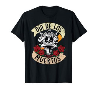 Looney Tunes Dia De Los Muertos Daffy Duck Skulls Halloween T-Shirt