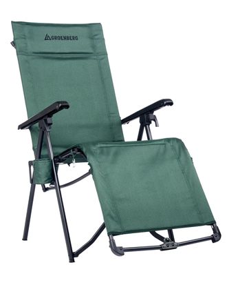 Groenberg Stjarna Lounger I klappbare Relaxliege f&uuml;r Garten, Balkon & Camping I Faltbare Sonnenliege mit Verstellbarer R&uuml;ckenlehne I Outdoor Liege aus Stahl