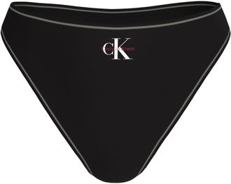 Calvin Klein Swimwear Bikini-Hose, Damen, Gr. XL (42), N-Gr, schwarz, Jersey, Elasthan, CALVIN KLEIN SWIMWEAR, unifarben, Badehosen Bikini-Hose, K&ouml;rpernahe Passform