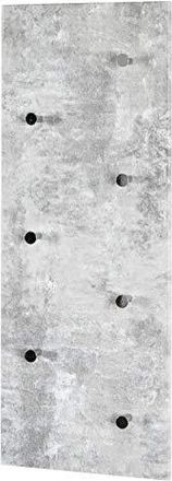 Haku Möbel Wandgarderobe betonoptik, chrom, MDF, Metall - Maße: B 80 cm x H 30 cm x T 6 cm, Style: Modern