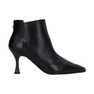 Nero Giardini Schwarzer Leder-Stiefelette mit niedrigem Schaft - - Shoes - Damen - Schwarzk - 36 EU