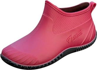 Generic Chaussures de jardin imperm&eacute;ables &agrave; enfiler pour femme, bottes de pluie en caoutchouc &agrave; coupe basse avec semelle antid&eacute;rapante, chaussures de jardinag
