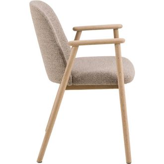 ebuy24 Leo Esszimmerstuhl Mit Armlehnen Bouclé beige